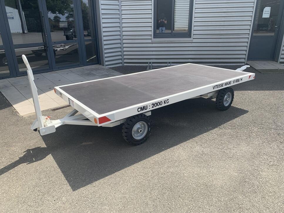 Remorque industrielle 2 tonnes - Remorques faibles charges - Jaunin